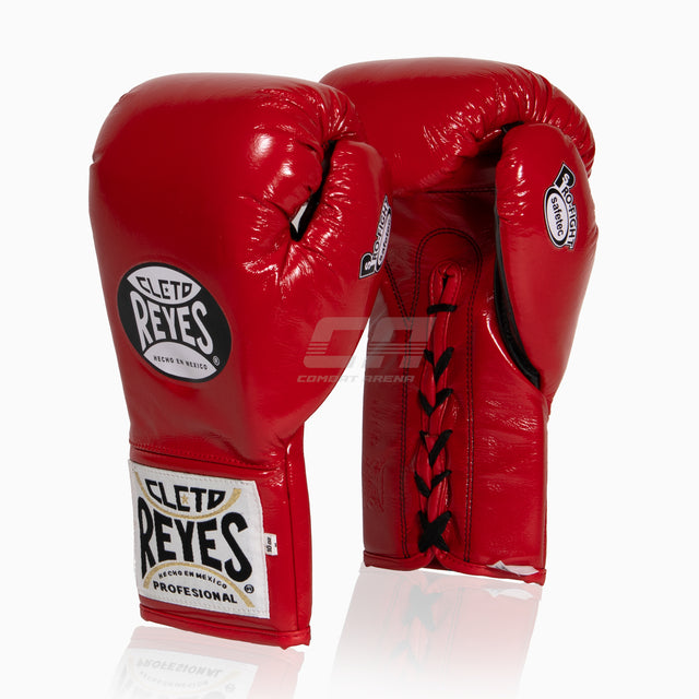 Guantoni Cleto Reyes Safetec CB4 Rosso-nero con lacci – Combat Arena