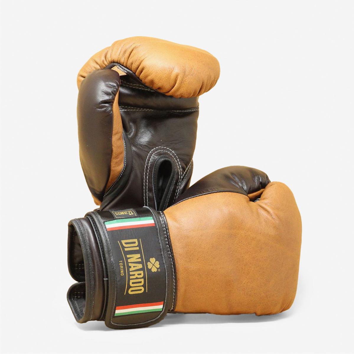 Guantoni Di Nardo con velcro 12 Oz Cognac-marrone - Combat Arena