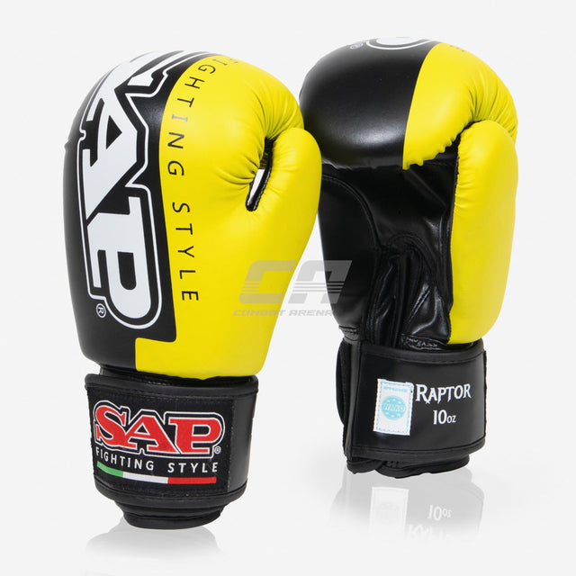 Guantoni Raptor SAP WAKO Nero-giallo – Combat Arena